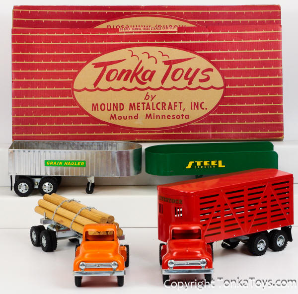 Selling Tonka Toys? Rare Near Mint Tonka Toys 1955 675-5 Trailer Fleet ...